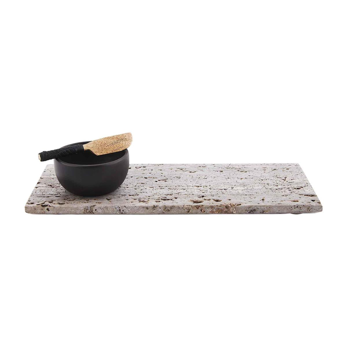 Travertine Board & Dip Set – Theory Design Studio
